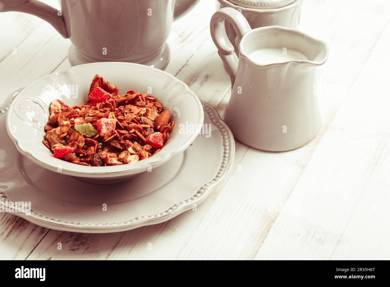 The Granola breafast Stock Photo - Alamy