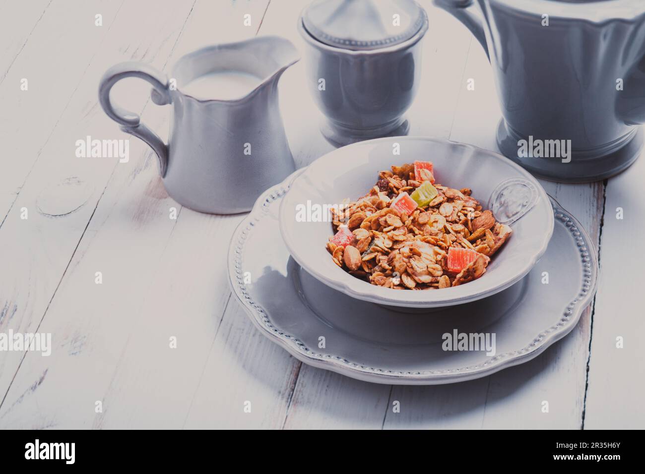 The Granola breafast Stock Photo - Alamy