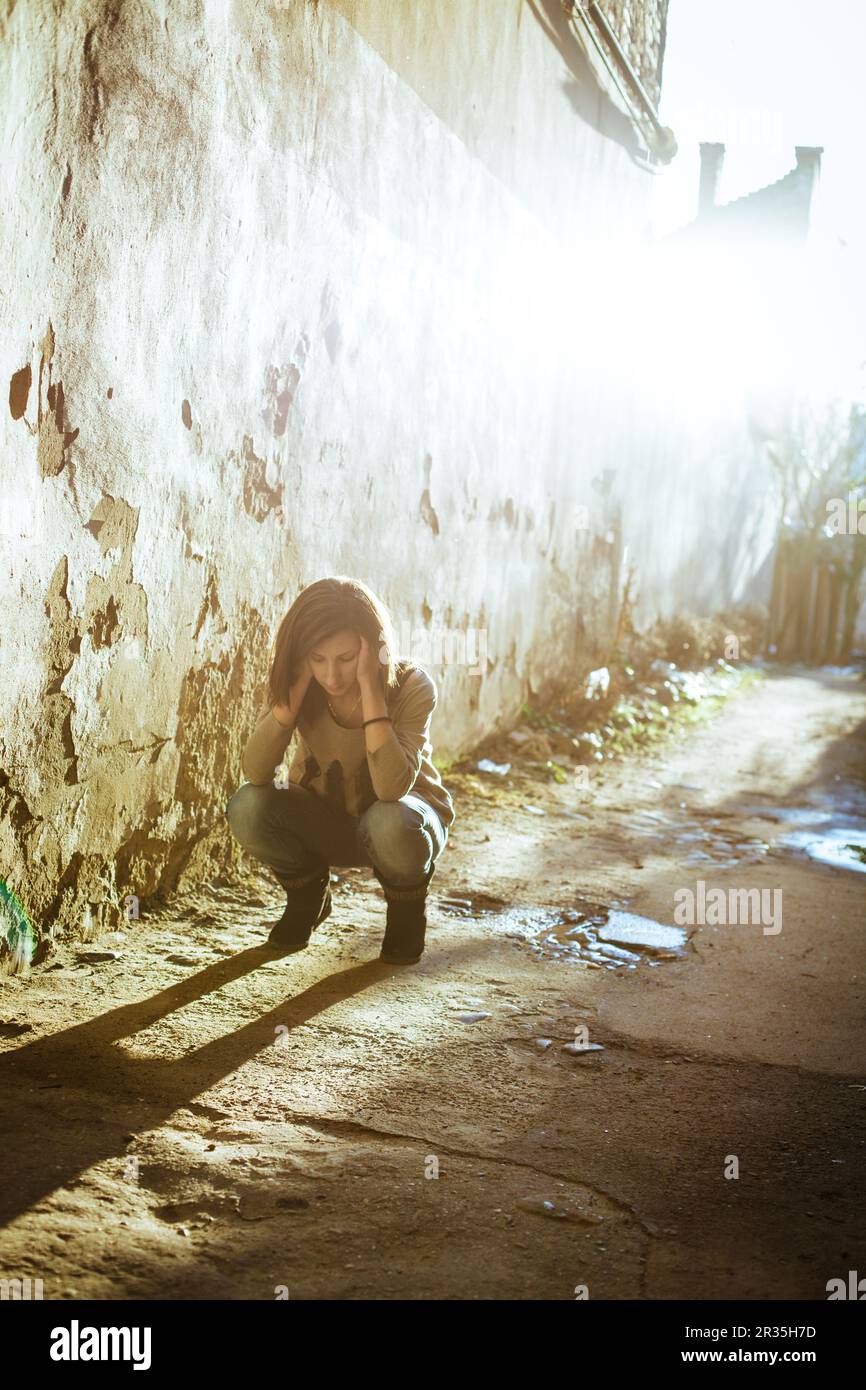 Sad teenage girl Stock Photo - Alamy