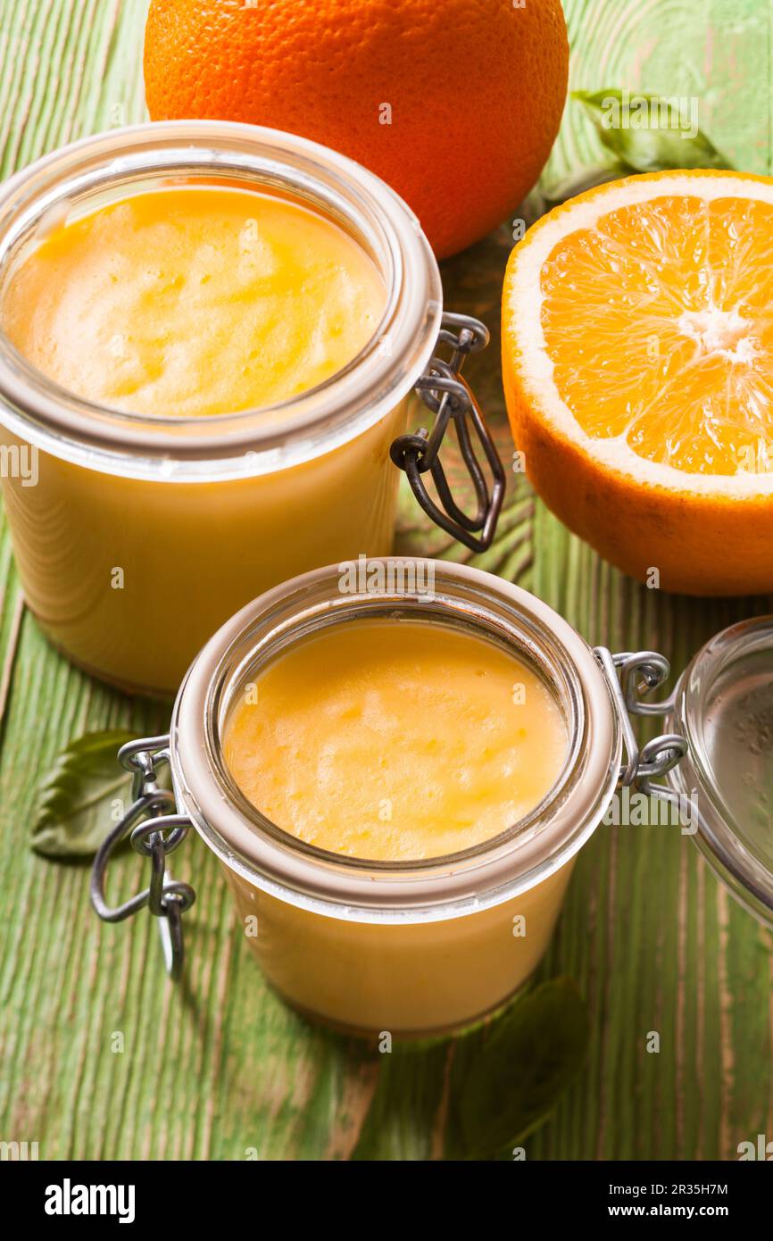The Orange curd Stock Photo - Alamy