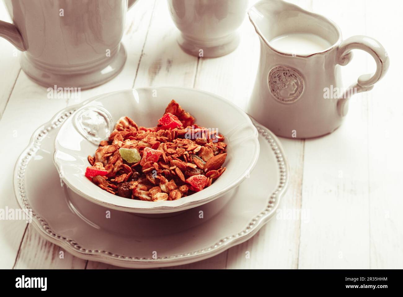 The Granola breafast Stock Photo - Alamy