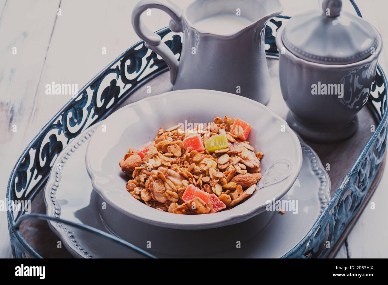 The Granola breafast Stock Photo - Alamy