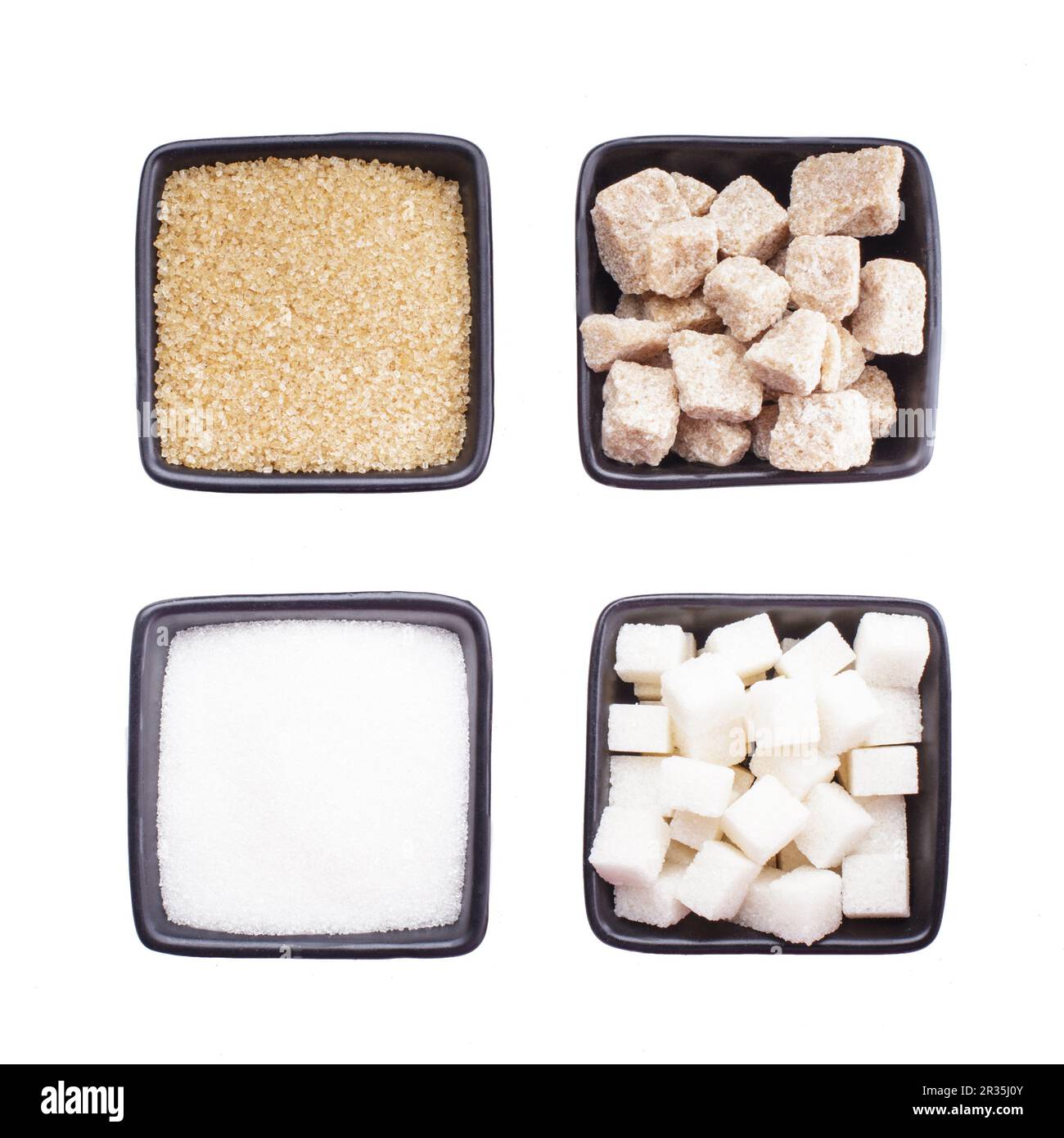 Sugar types on white Stock Photo - Alamy