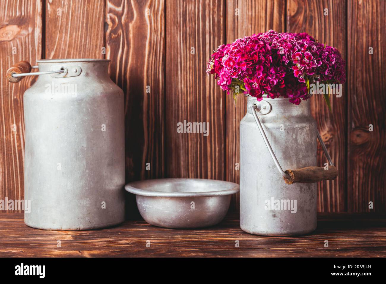 Rustic decorative setting Stock Photo - Alamy