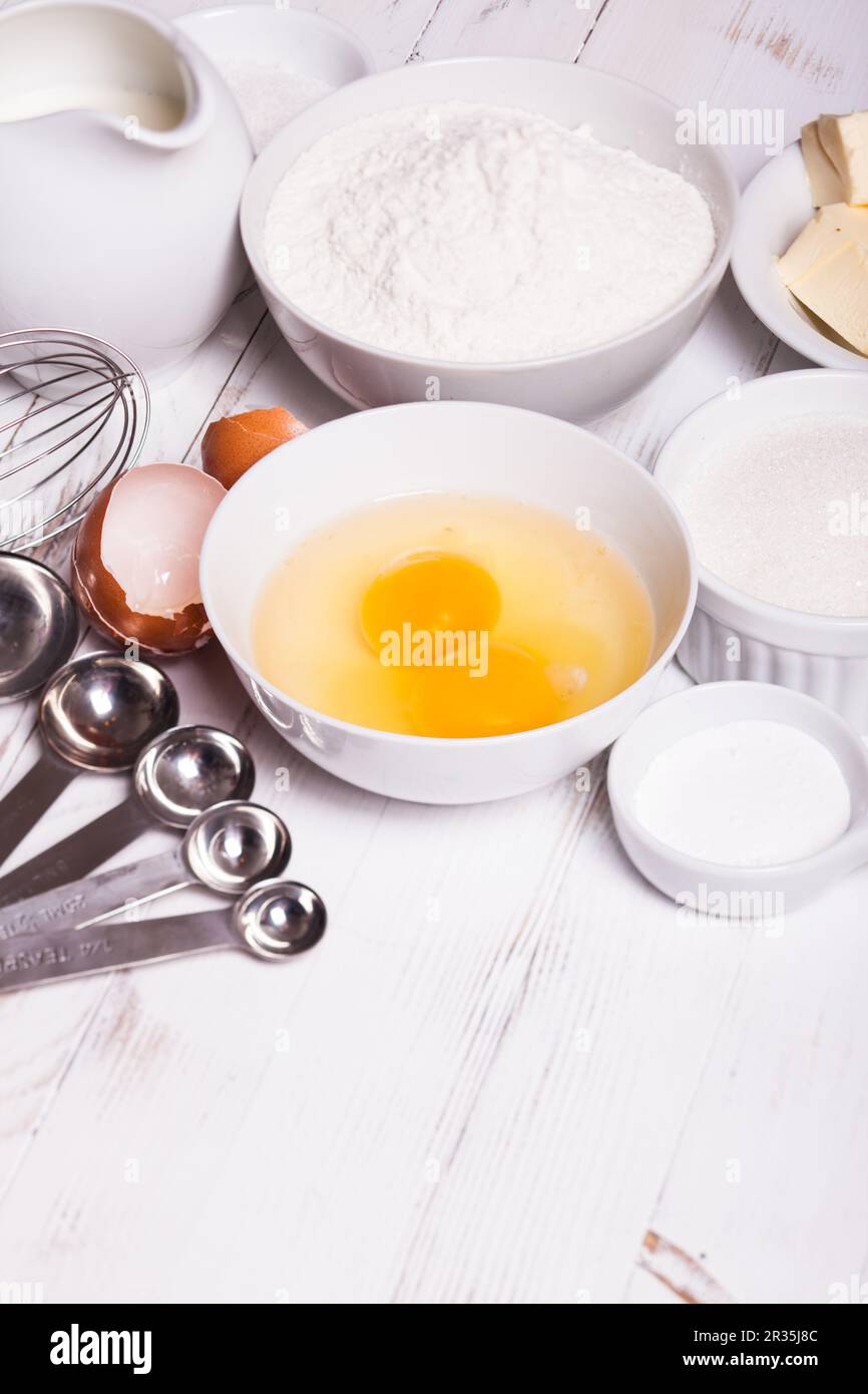The baking ingredients Stock Photo - Alamy