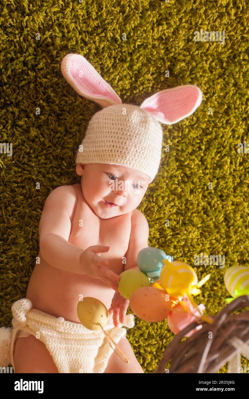 Baby Easter bunny Stock Photo - Alamy