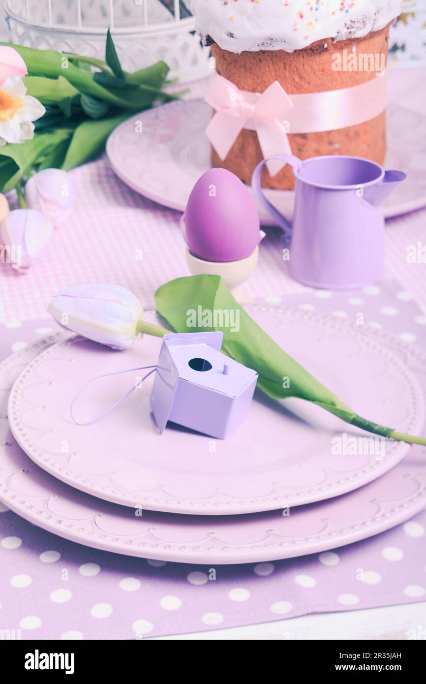 Easter serving table Stock Photo - Alamy