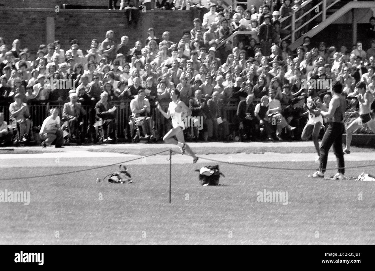 Athlete and runner Sebastian Coe in vest taking the lead at the Phillip ...