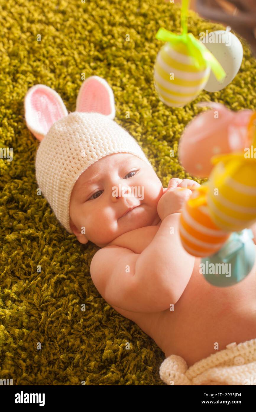 Baby Easter bunny Stock Photo - Alamy