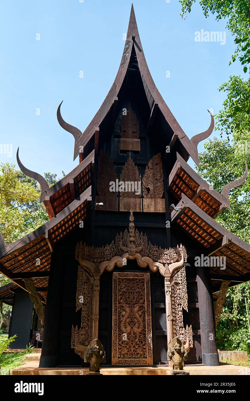 Chiang Rai, Thailand - 09.02.2022The buildings are characterized by ...