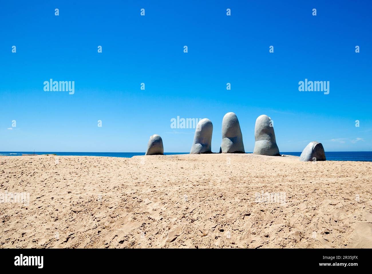 Hand sculpture, Punta del Este Uruguay Stock Photo - Alamy
