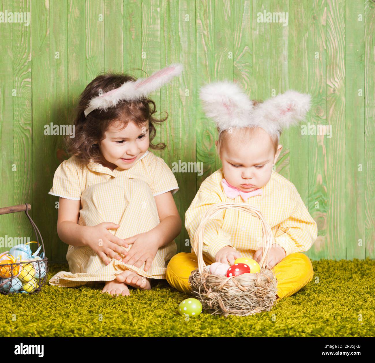 Easter rabbits babies Stock Photo - Alamy