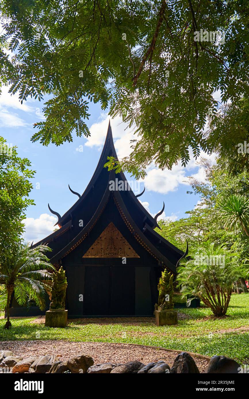 Chiang Rai, Thailand - 09.02.2022The buildings are characterized by ...