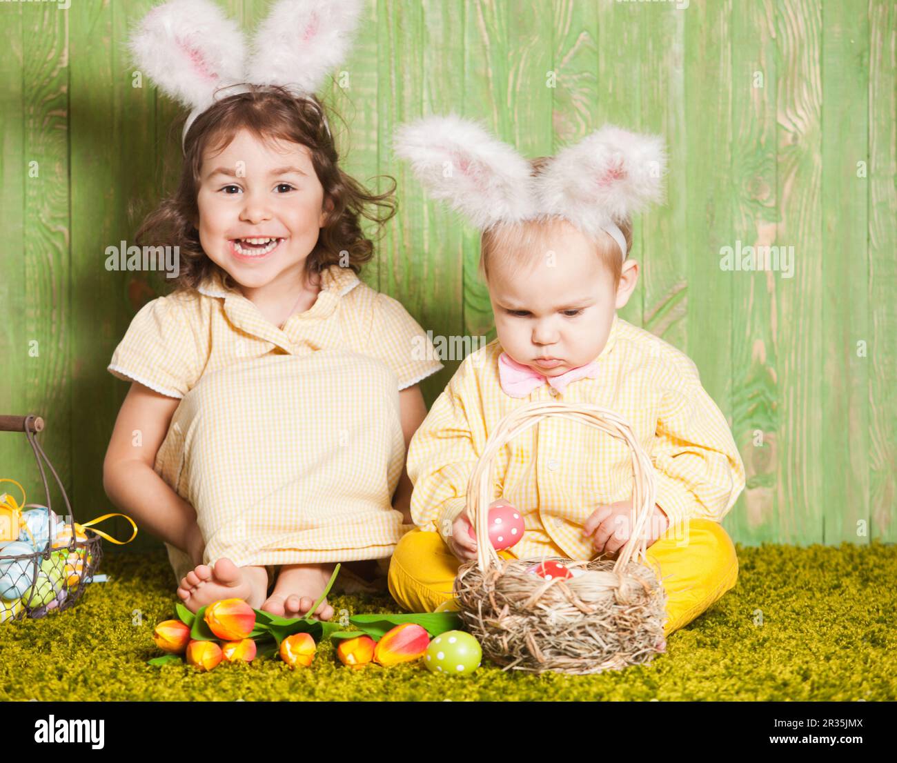 Easter rabbits babies Stock Photo - Alamy