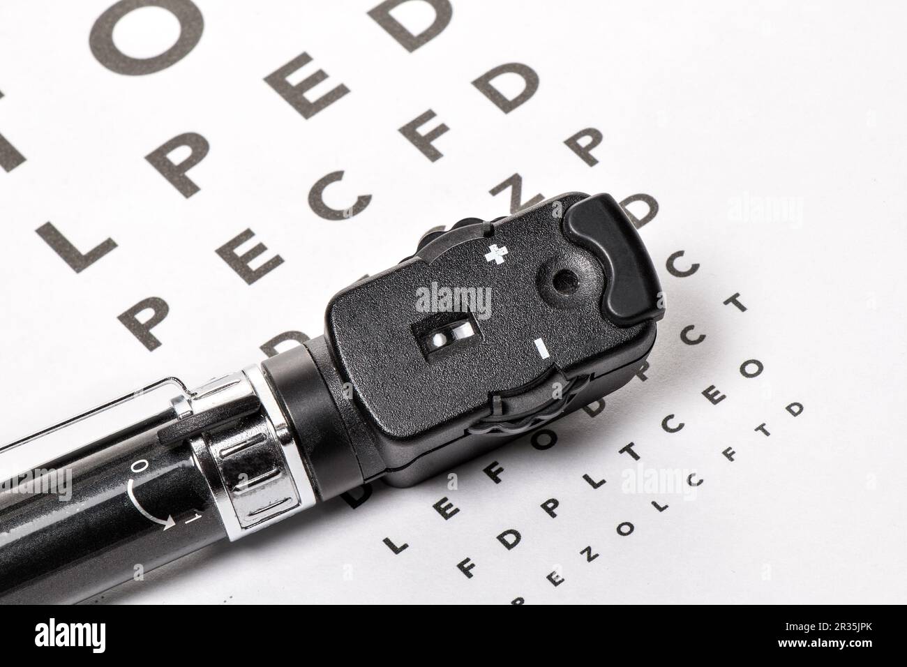 Ophthalmoscope is on a vison test Stock Photo - Alamy