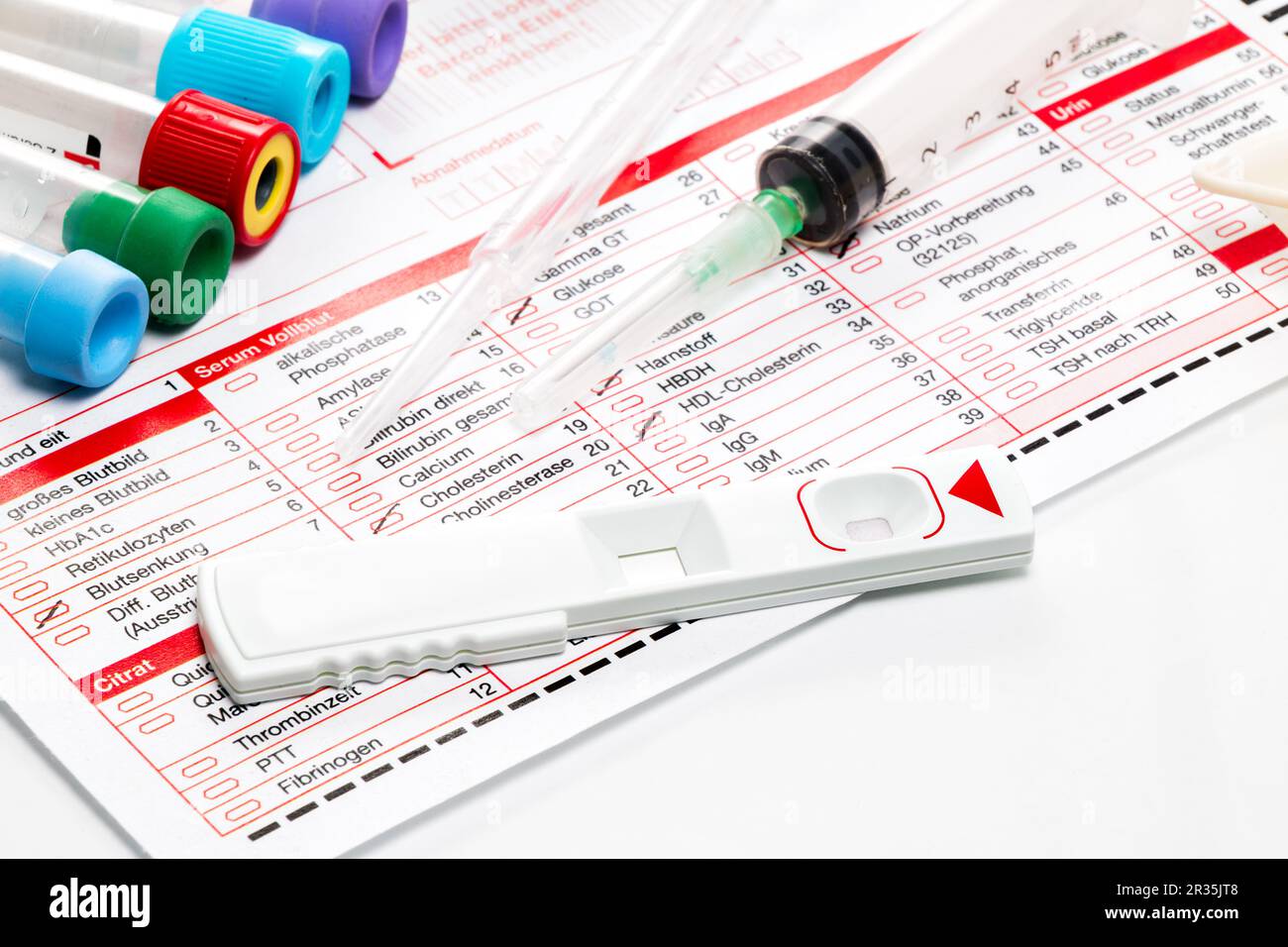 Quick blood Test Stock Photo - Alamy