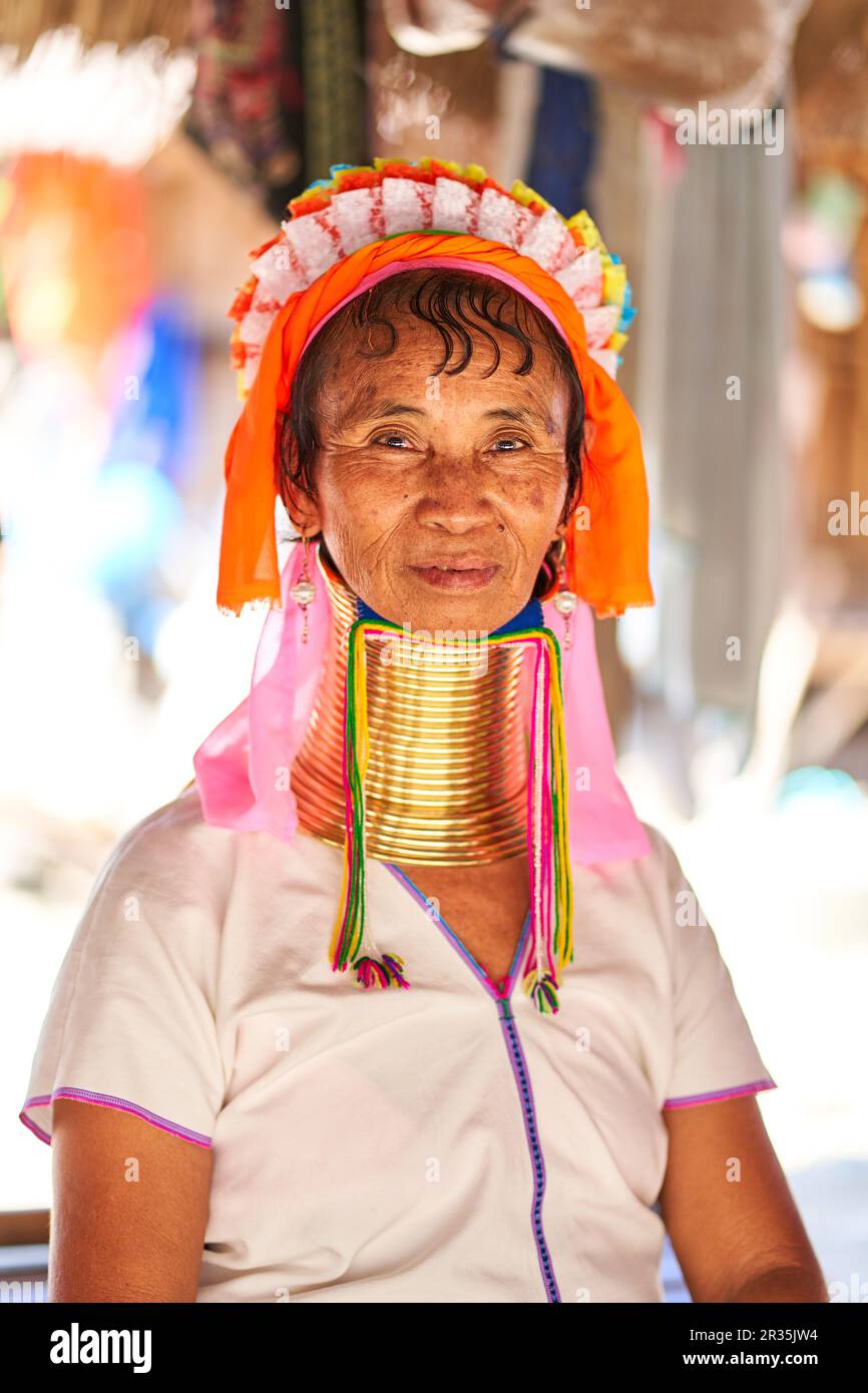 Long-Necked Tribe Woman Portrait: cultural diversity and tradition ...