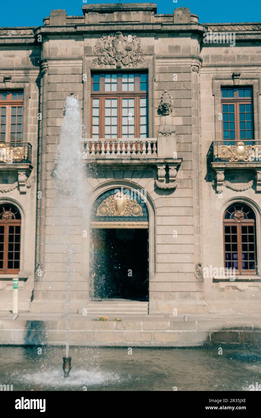 Mexico City, FEB 2023 The historical castle - Chapultepec Castle . High ...