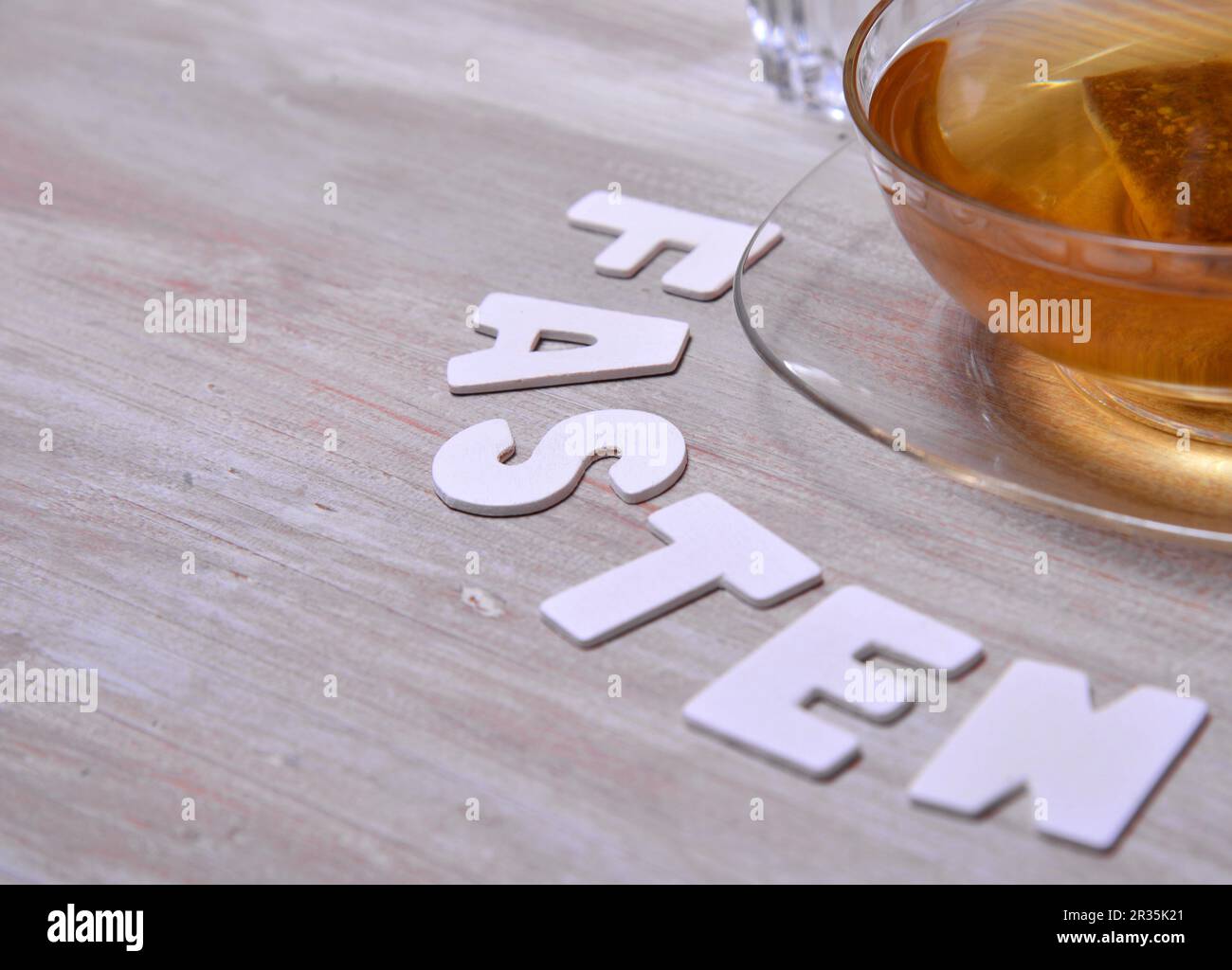 Tea the letters hi-res stock photography and images - Alamy