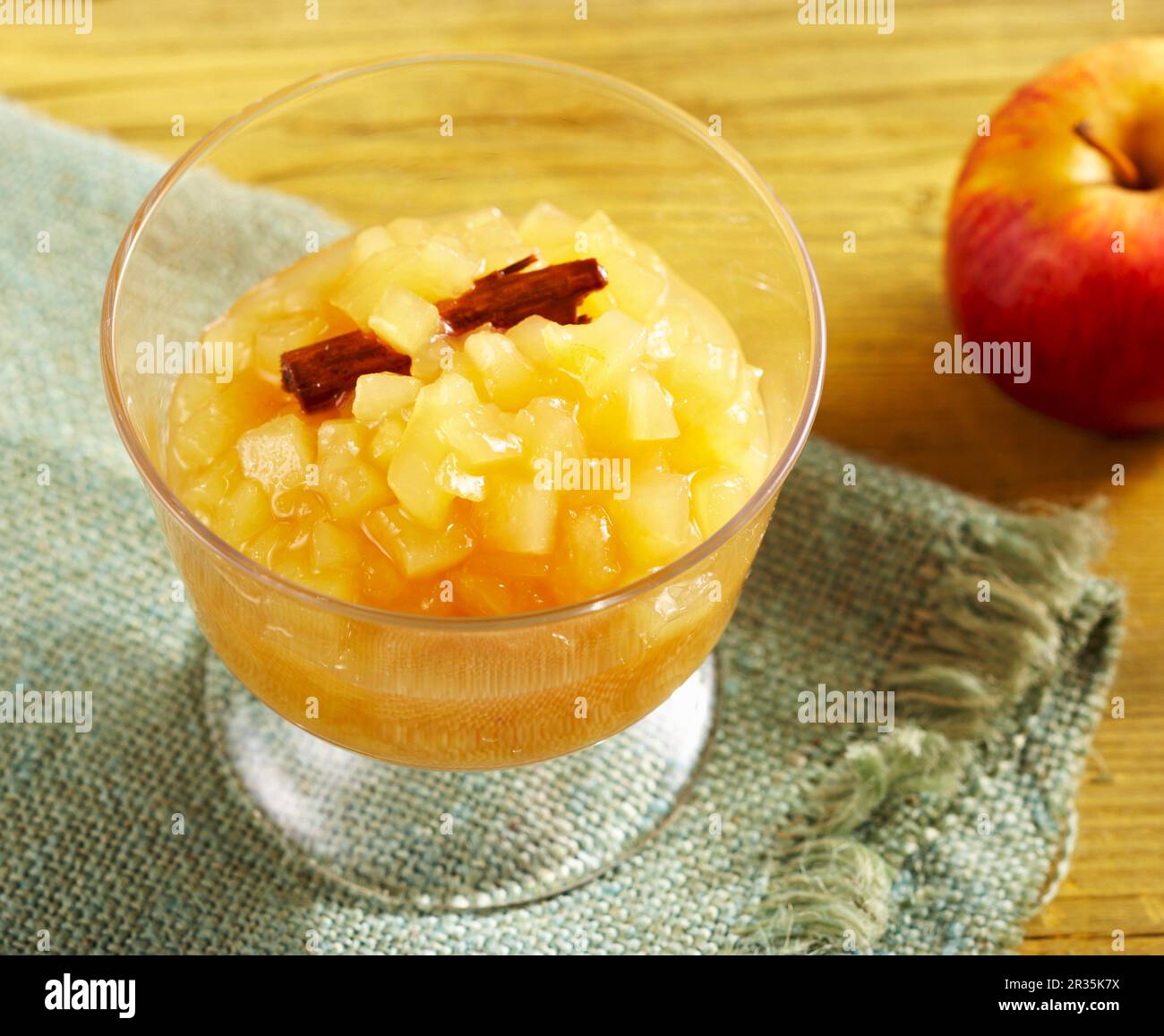 Apple compote with cinnamon Stock Photo - Alamy