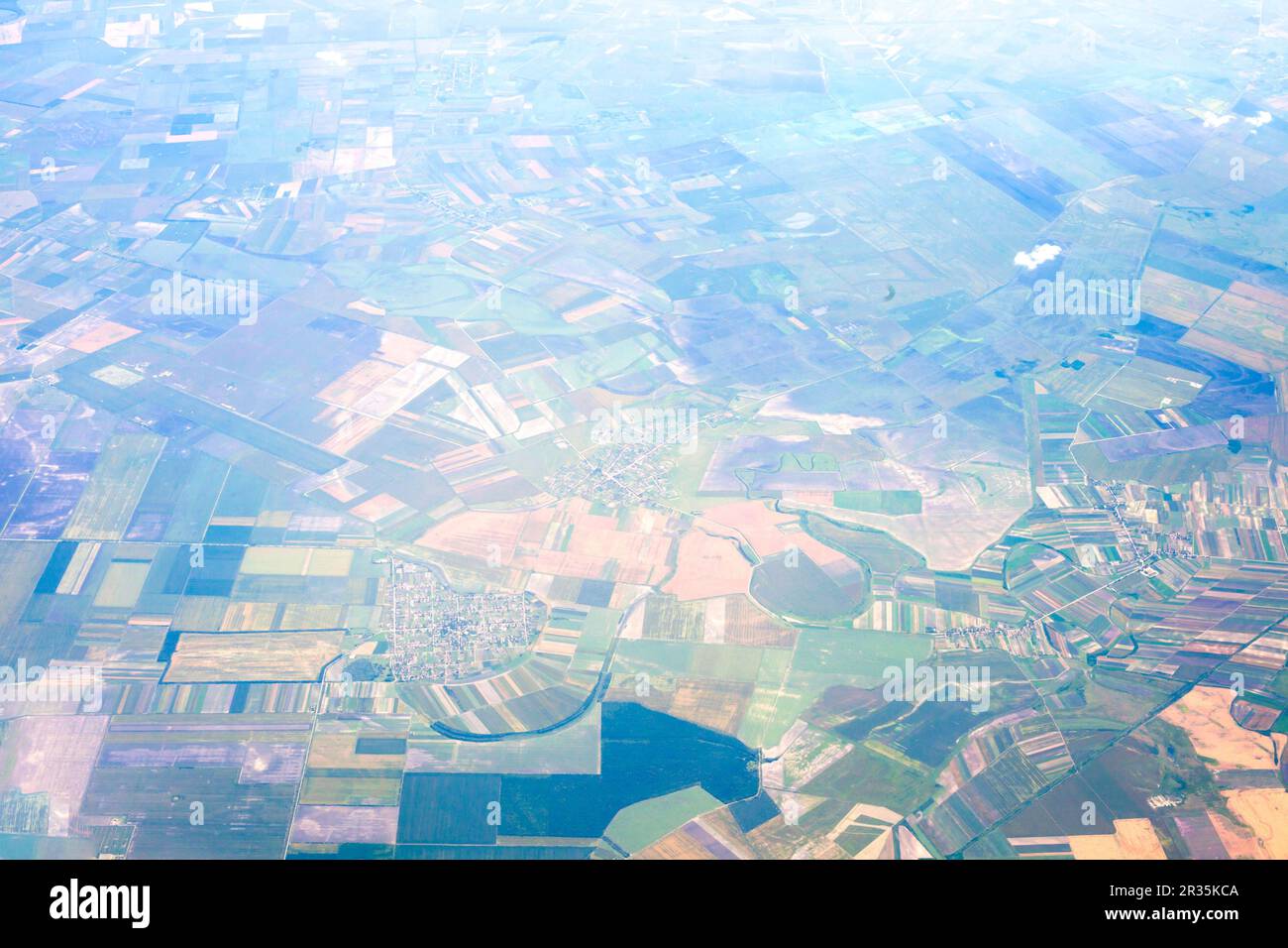 Aerial view fields Stock Photo - Alamy