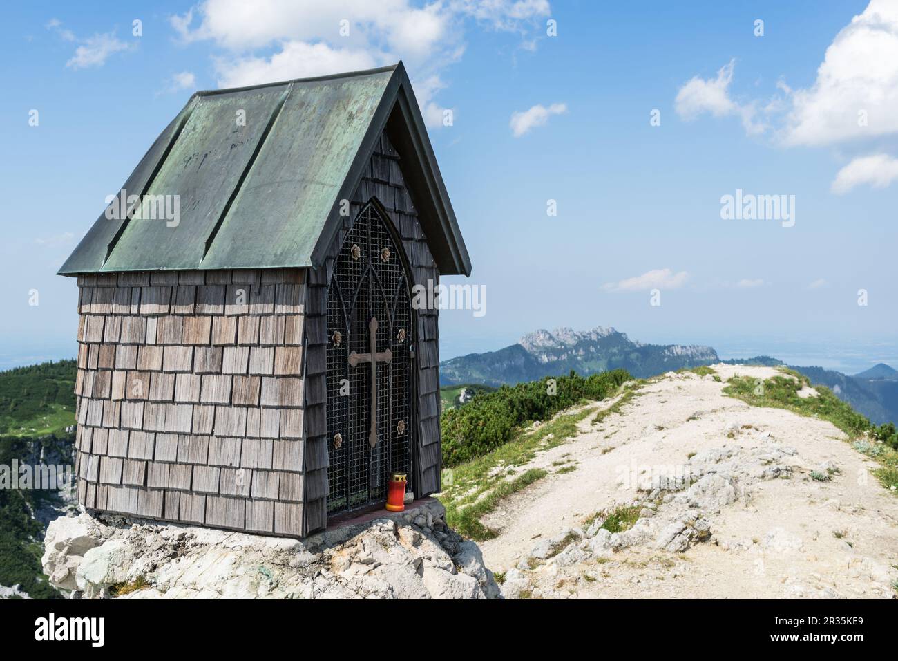 Chapel in mountain range Stock Photo - Alamy
