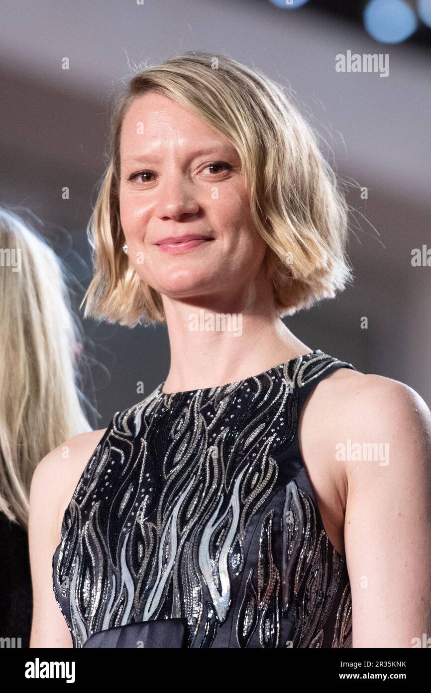 Cannes, France. 22nd May, 2023. Mia Wasikowska coming out from the Club Zero Premiere as part of ...