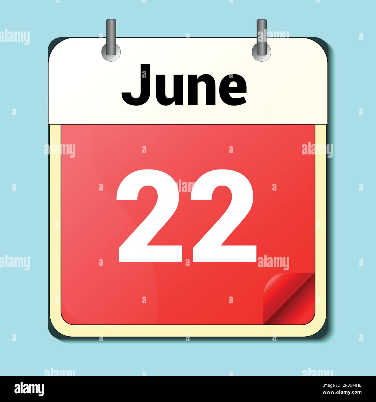 day on the calendar, vector image format, June 22 Stock Vector Image ...