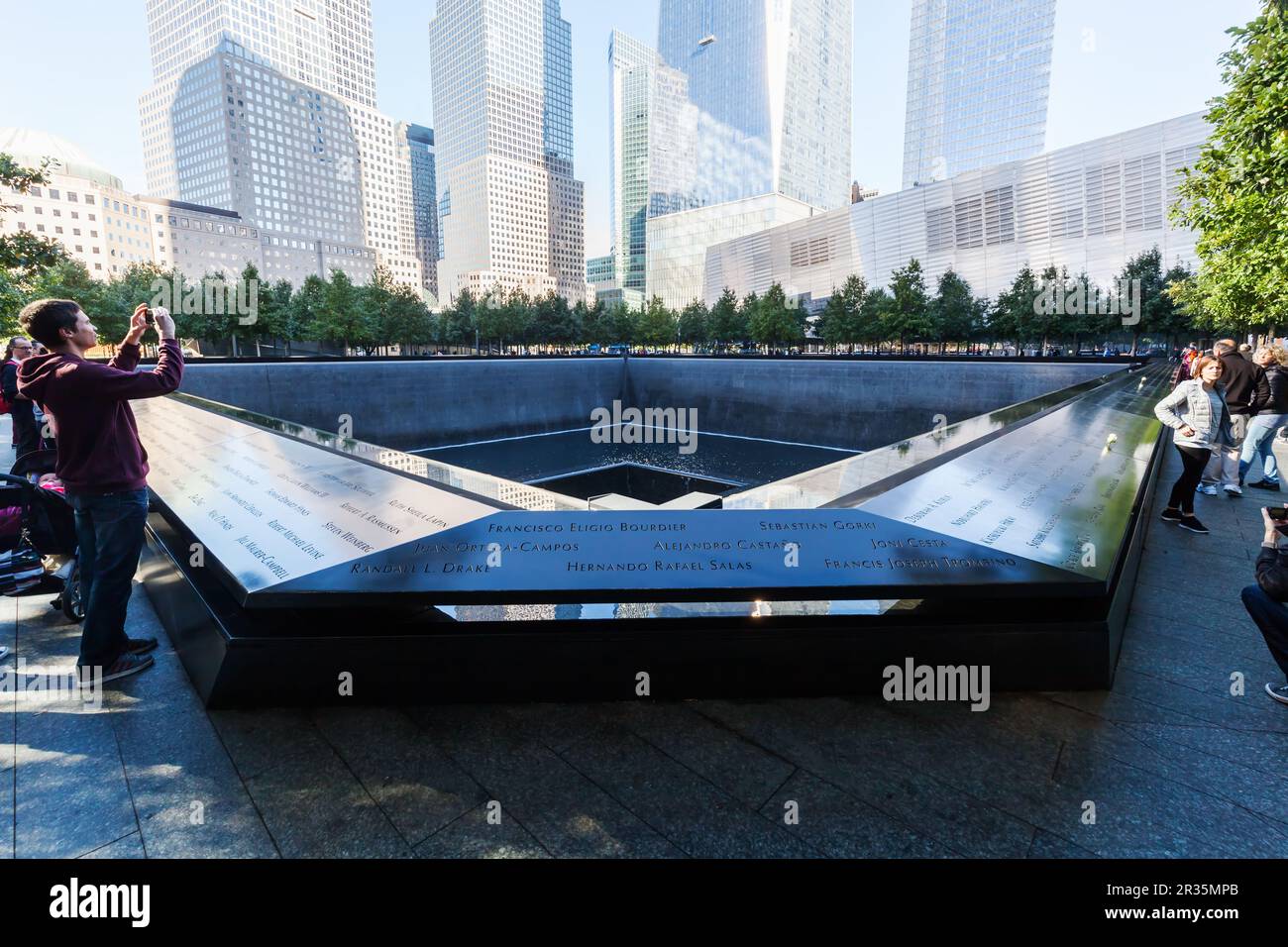 Fountain Monument at Ground Zero in New York City Stock Photo - Alamy