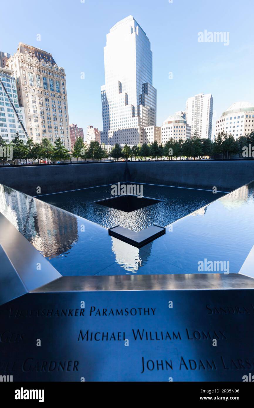 Fountain Monument at Ground Zero in New York City Stock Photo - Alamy