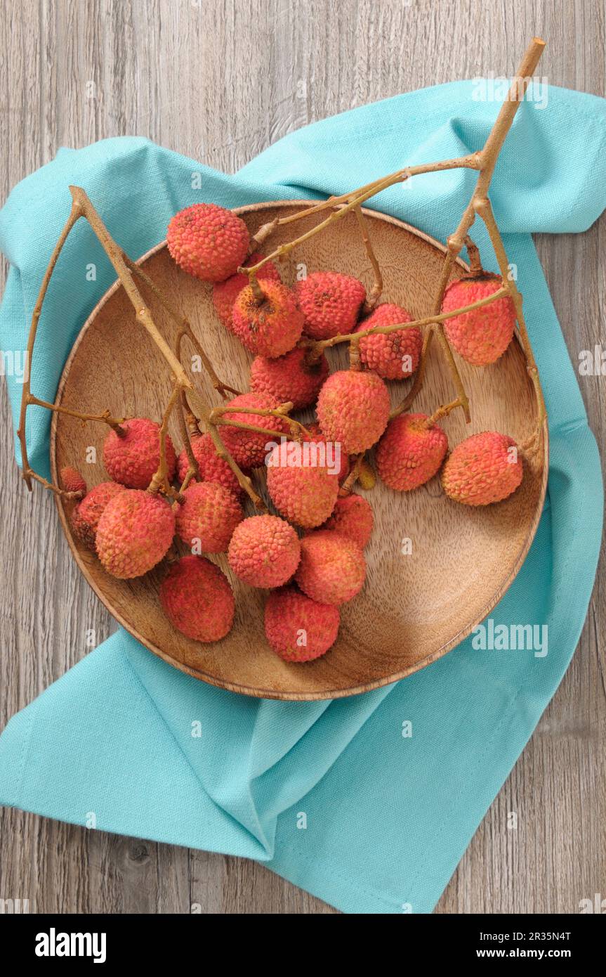 Top view lychees fruit hi-res stock photography and images - Alamy