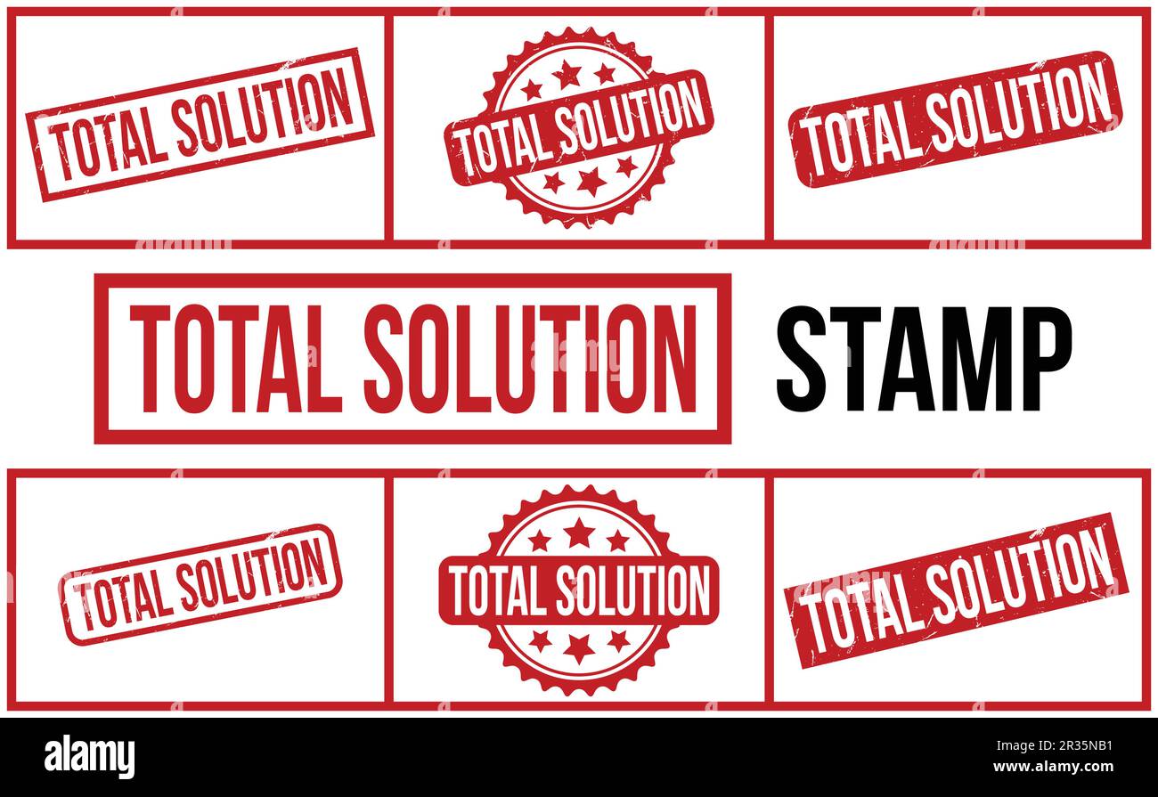 Total Solution Rubber Stamp set Vector Stock Vector Image & Art - Alamy