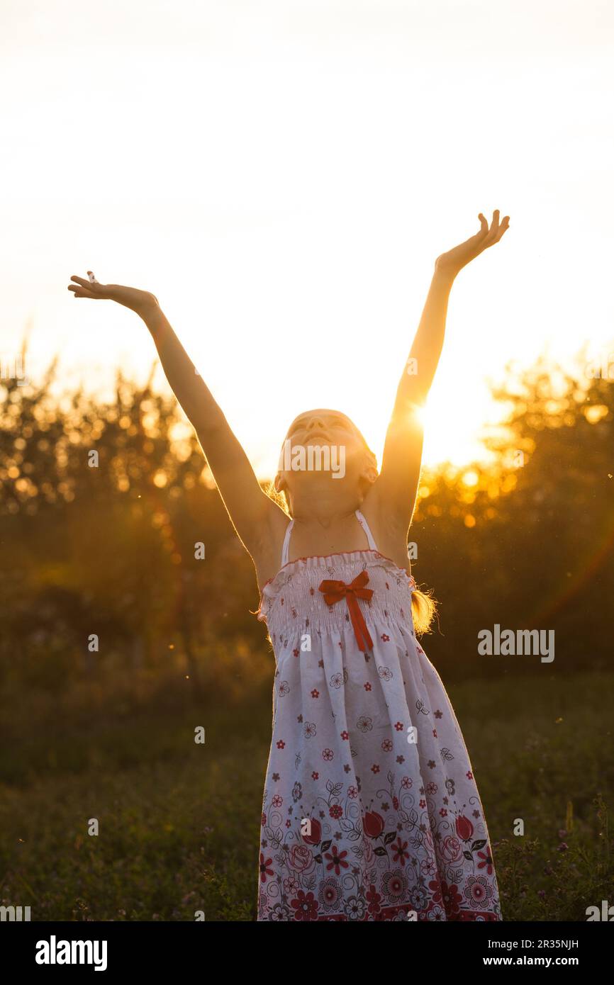 Happy little girl Stock Photo - Alamy
