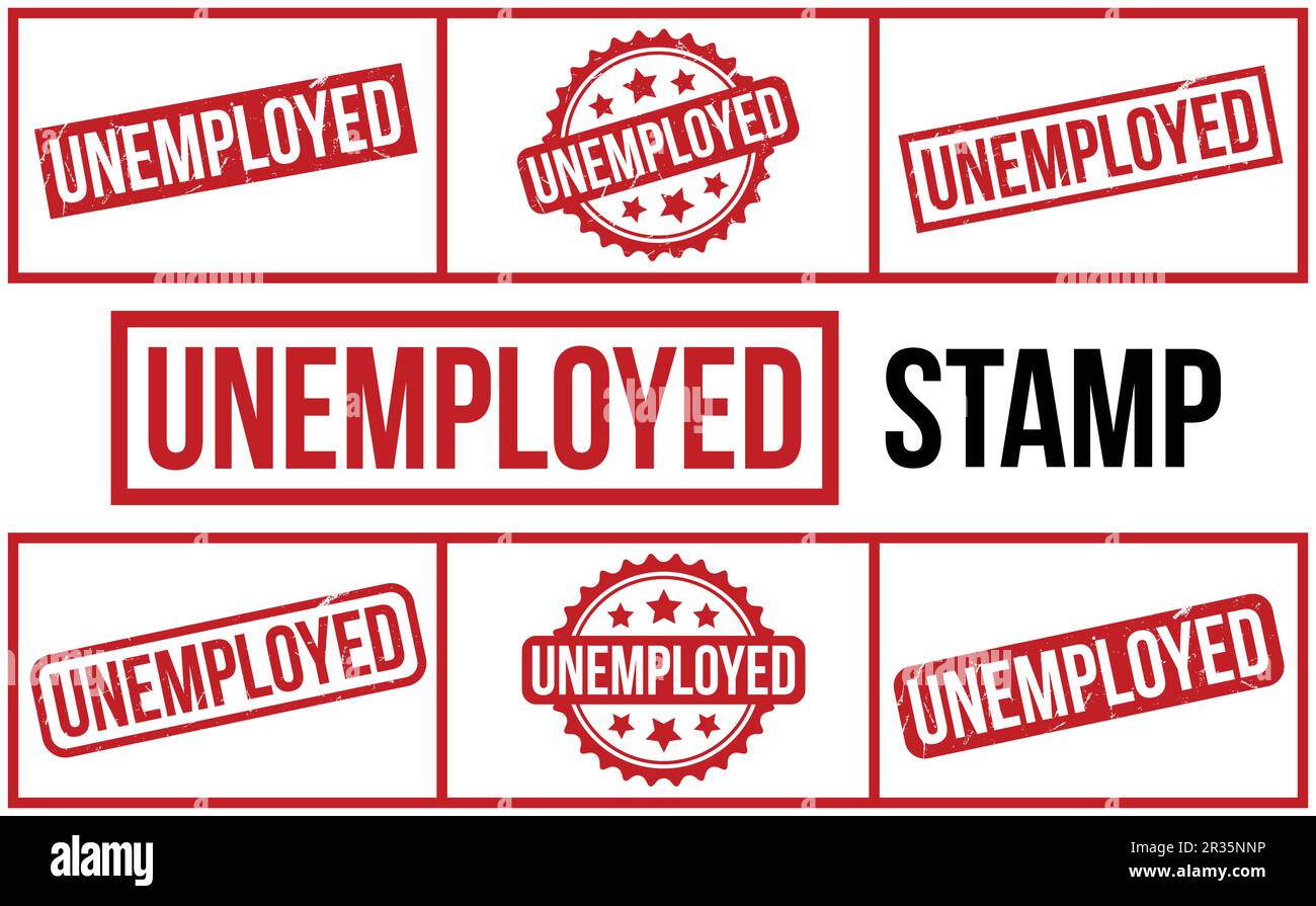 Unemployed Rubber Stamp set Vector Stock Vector Image & Art - Alamy