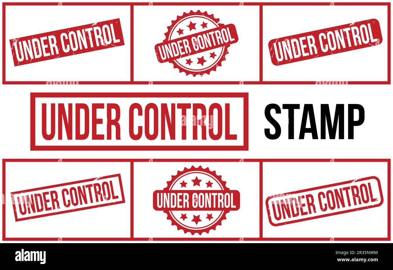 Under Control Rubber Stamp Set Vector Stock Vector Image And Art Alamy