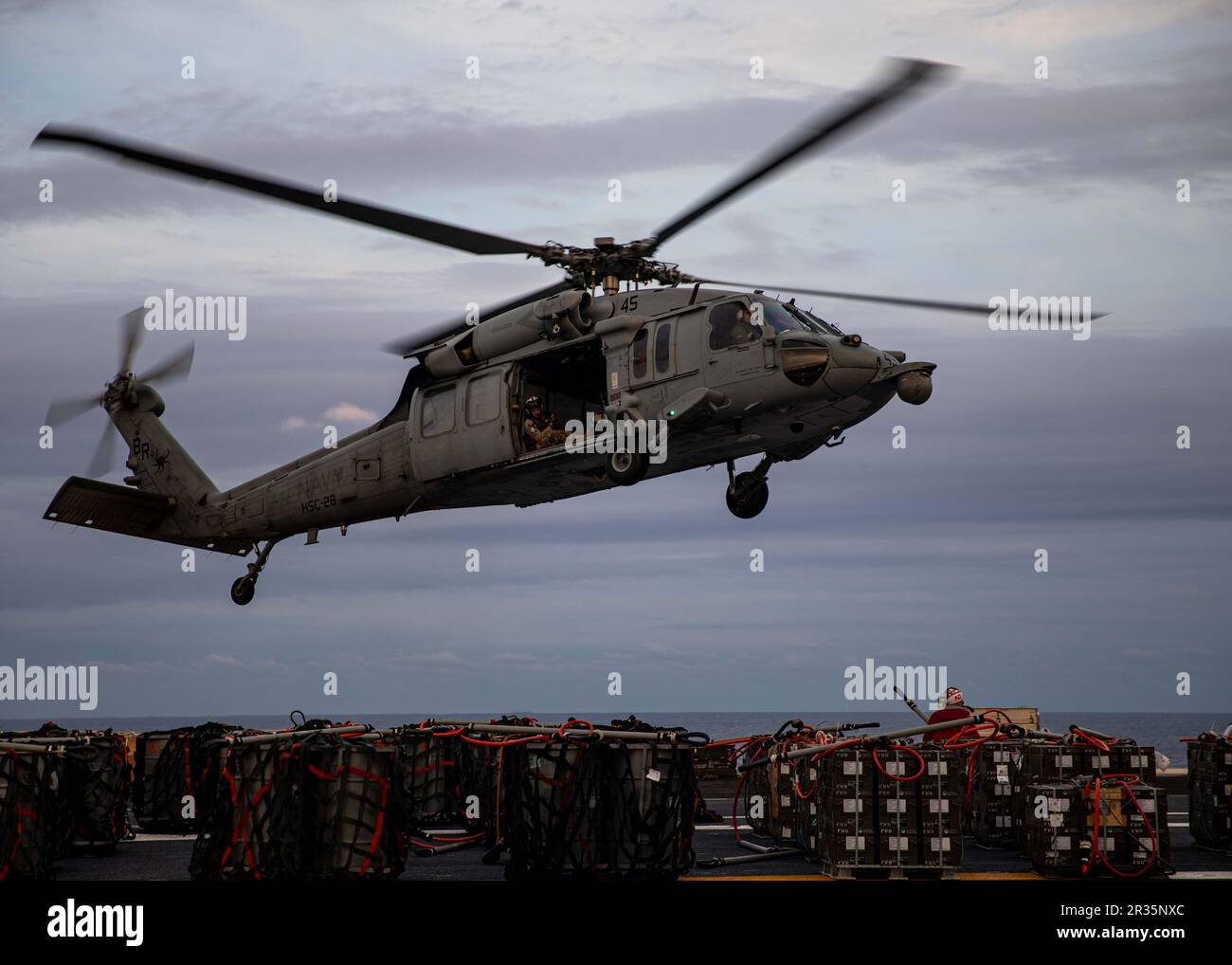 230517-N-MZ309-1050 ATLANTIC OCEAN (May 17, 2023) An MH-60S Sea Hawk ...