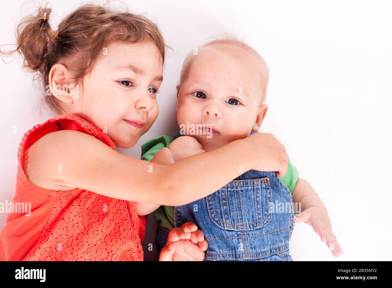 Sister and brother Stock Photo - Alamy
