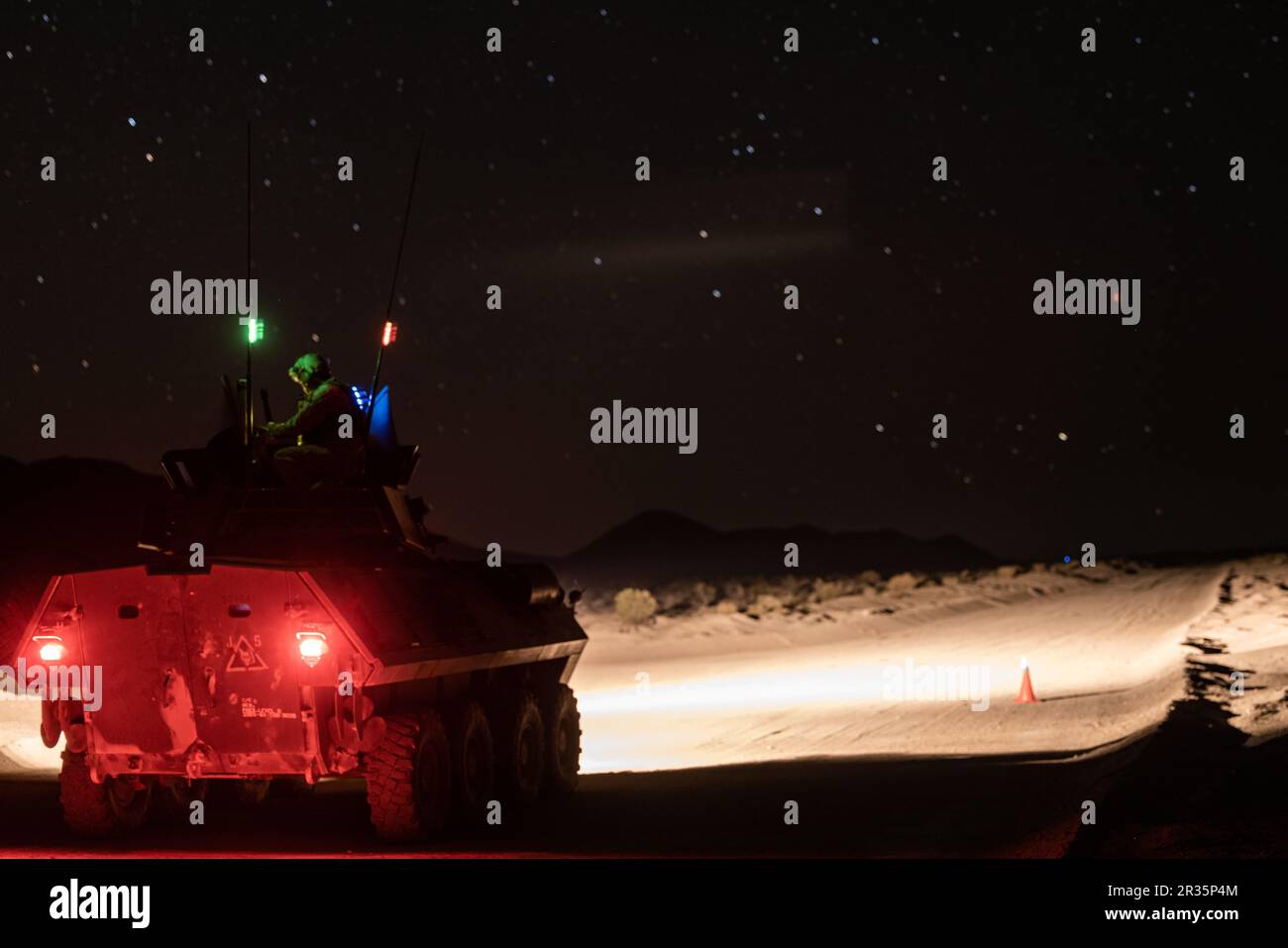U.S. Marine Corps Cpl. Blake Pitmon, a light armored vehicle (LAV ...