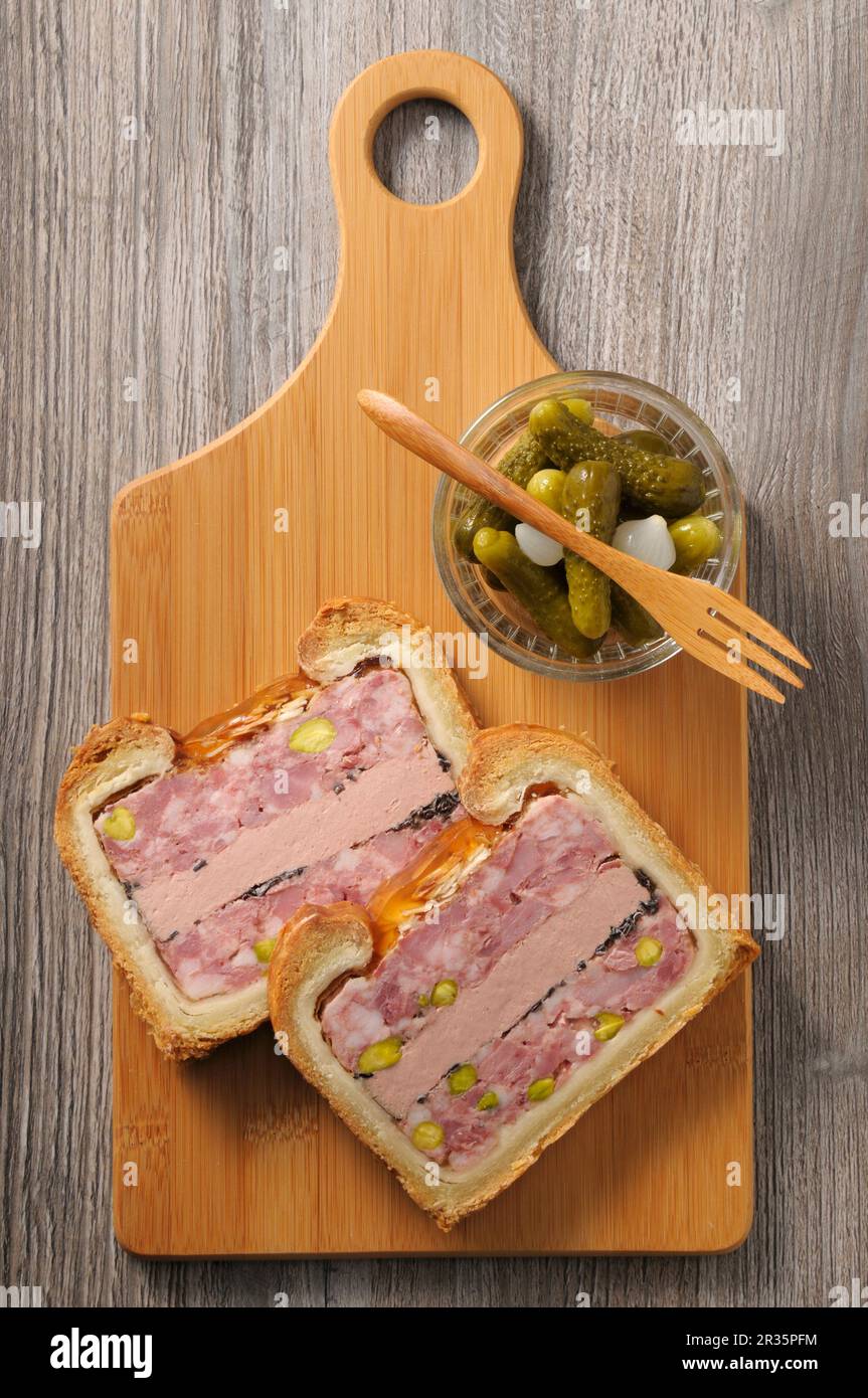 Two slices of meat pie Stock Photo - Alamy