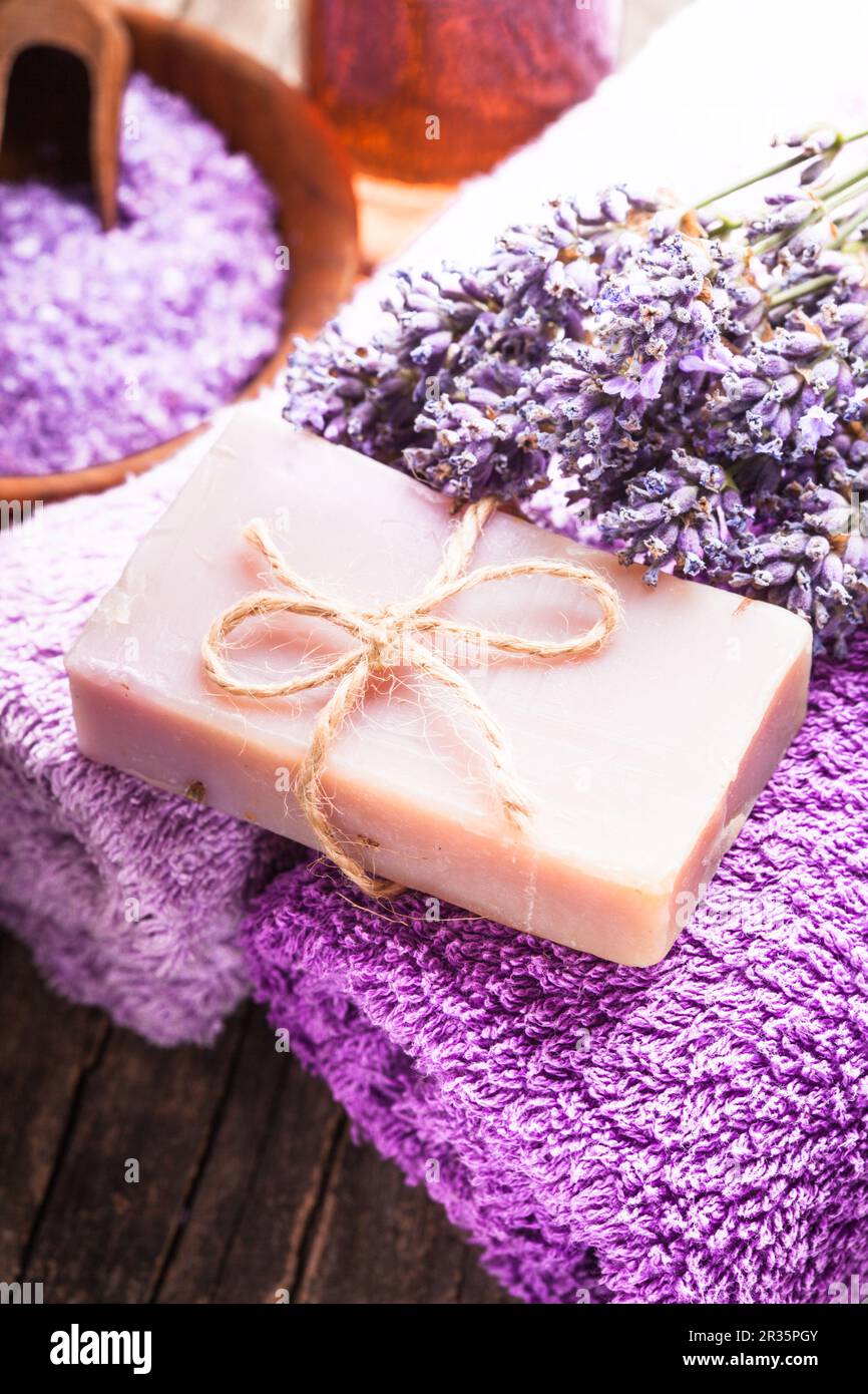 The Lavender spa Stock Photo - Alamy