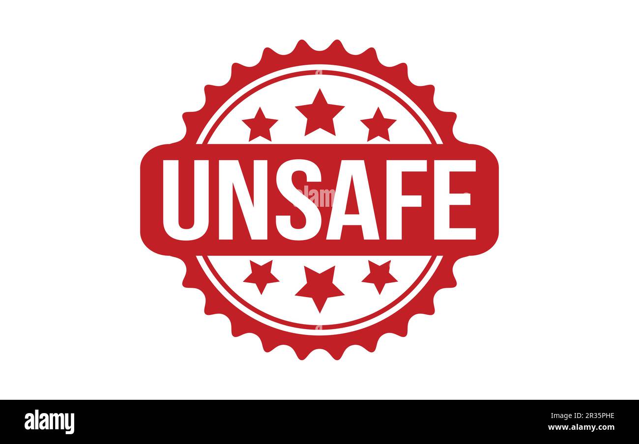 Red Unsafe Rubber Stamp Seal Vector Stock Vector Image & Art - Alamy