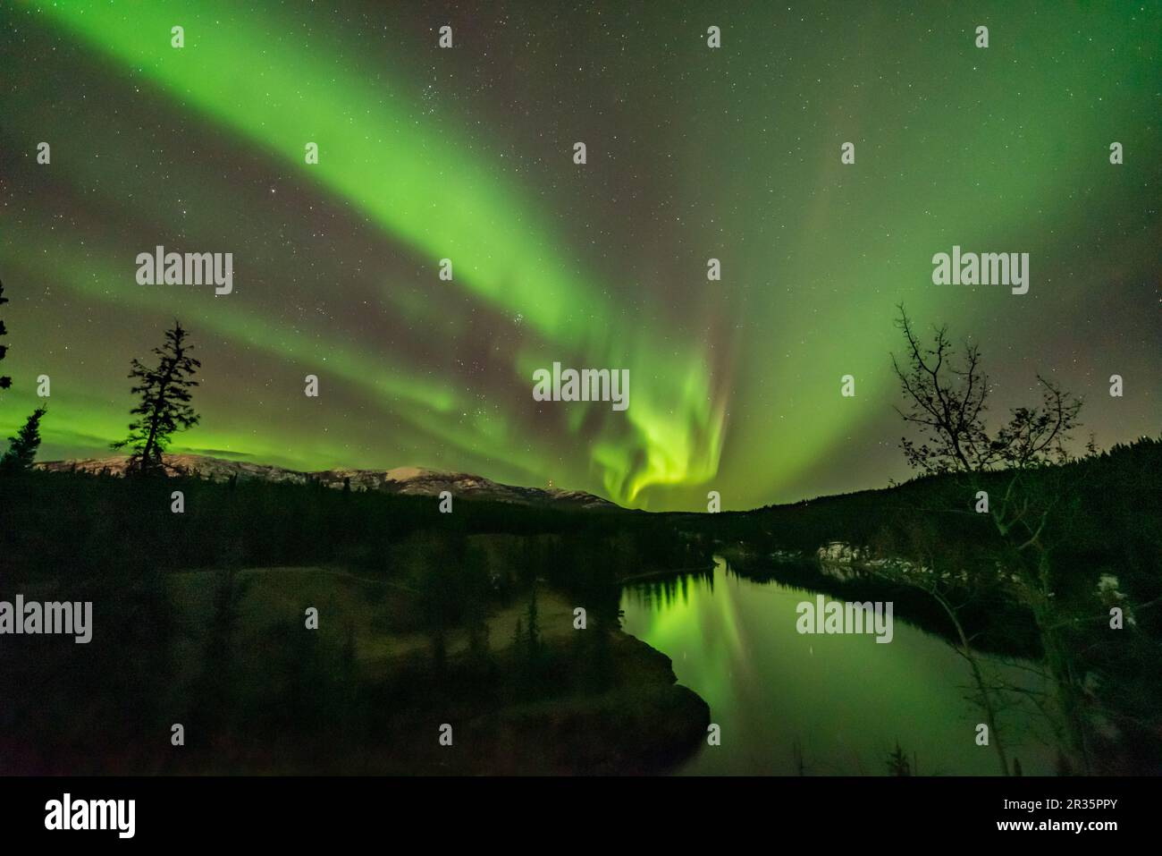 Northern lights display seen in northern Canada, Yukon Territory ...