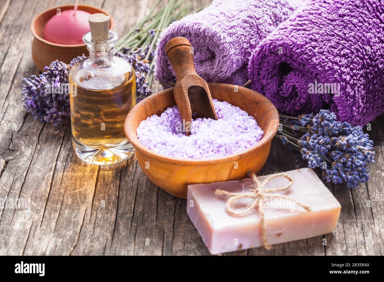 The Lavender spa Stock Photo - Alamy