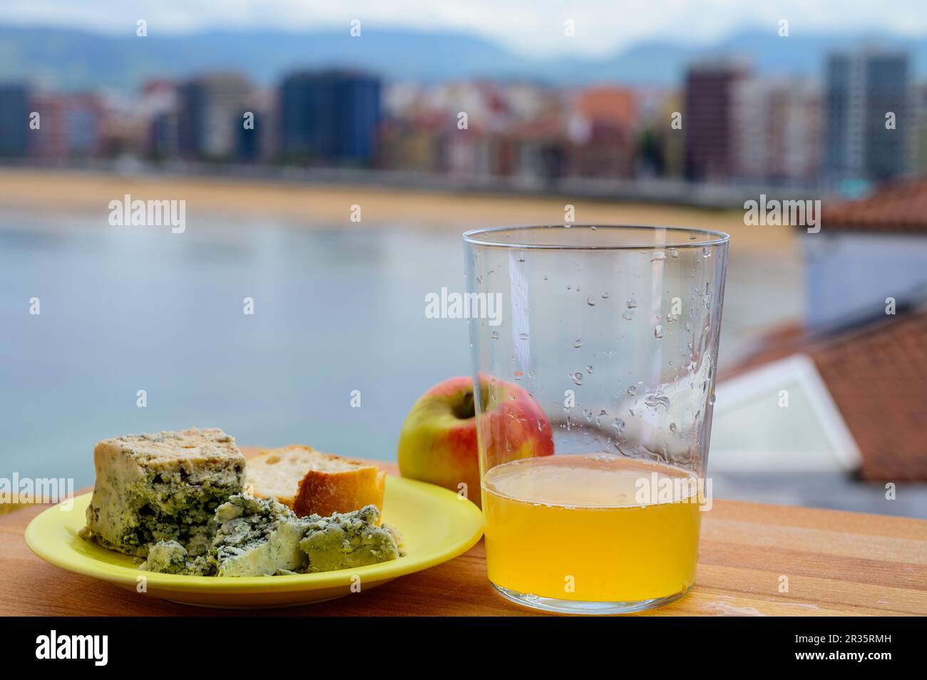 Food pairing in Asturias, blue cow cabrales cheese from caves in Arenas ...
