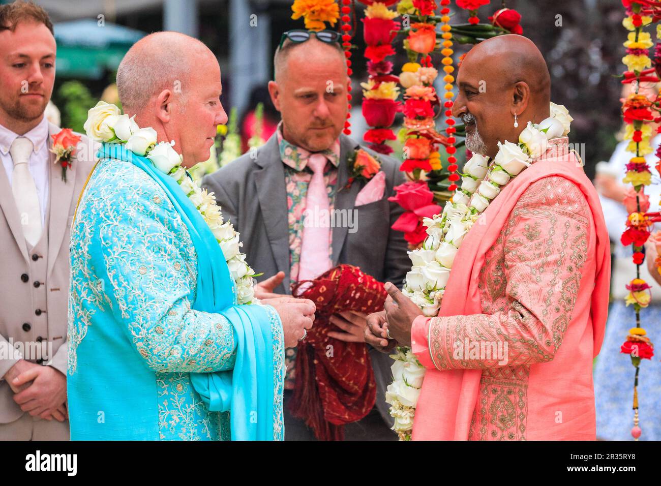 London, UK. 22nd May, 2023. 9:50AM MA329 Newlyweds, Manoj Malde and ...