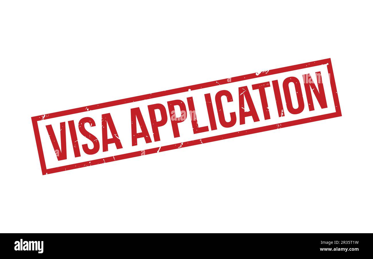 Red Visa Application Rubber Stamp Seal Vector Stock Vector Image & Art ...