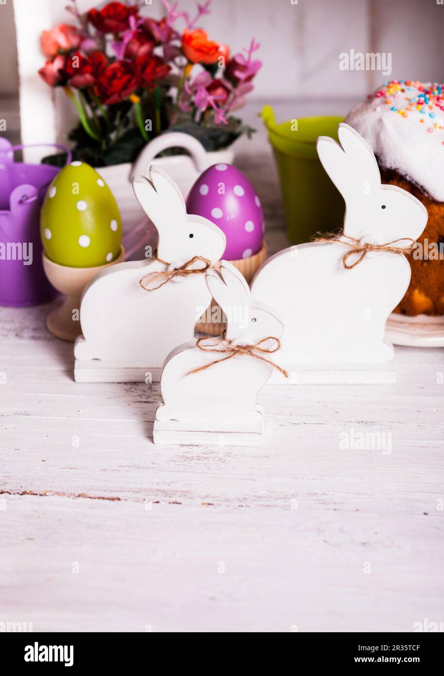 Easter bunny decor Stock Photo - Alamy