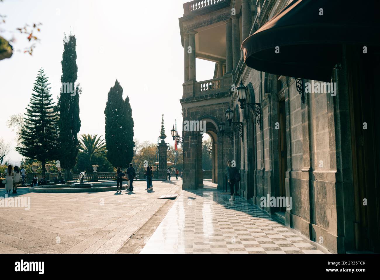 Mexico City, FEB 2023 The historical castle - Chapultepec Castle . High ...