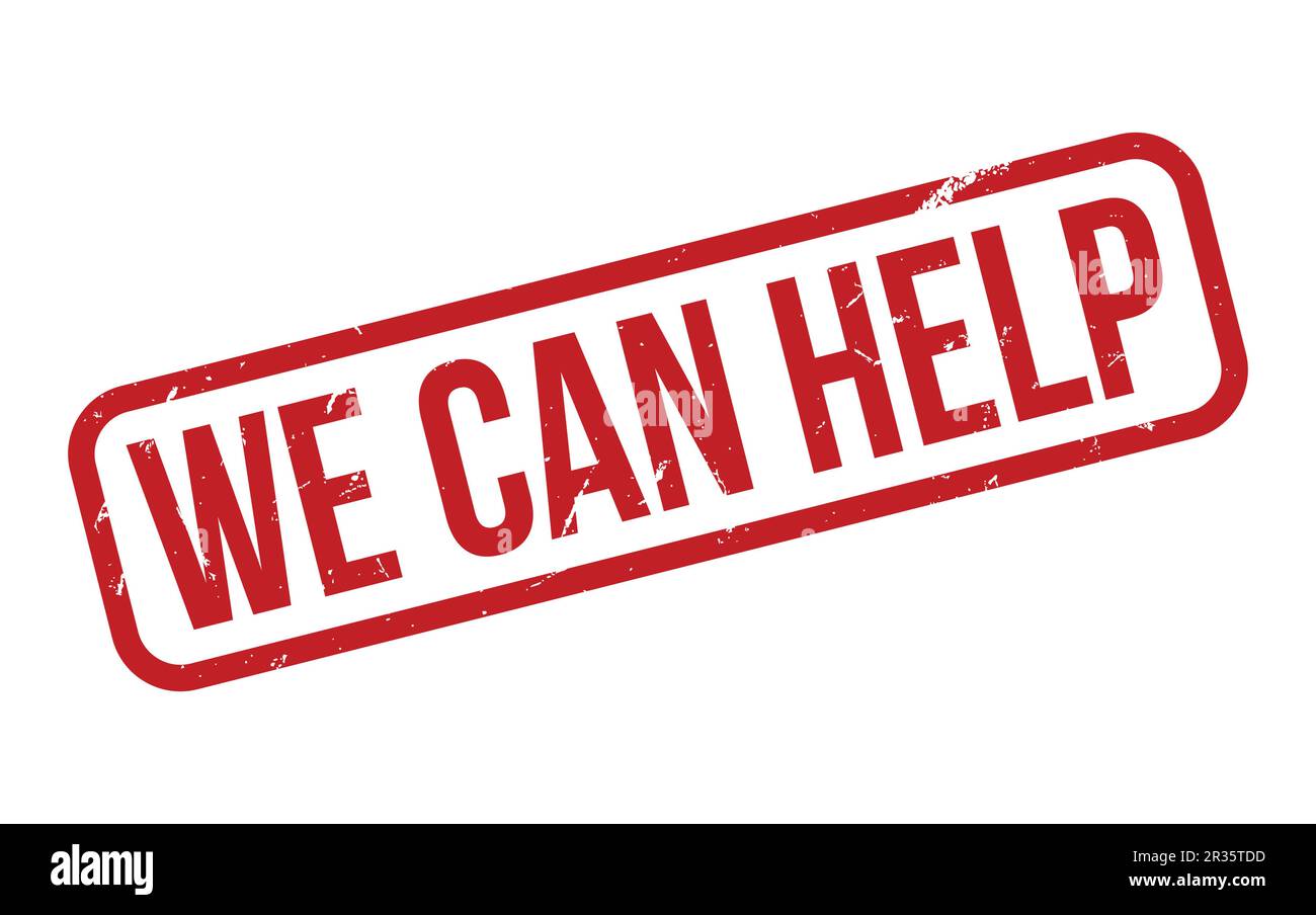 We Can Help Rubber Stamp Seal Vector Stock Vector Image & Art - Alamy