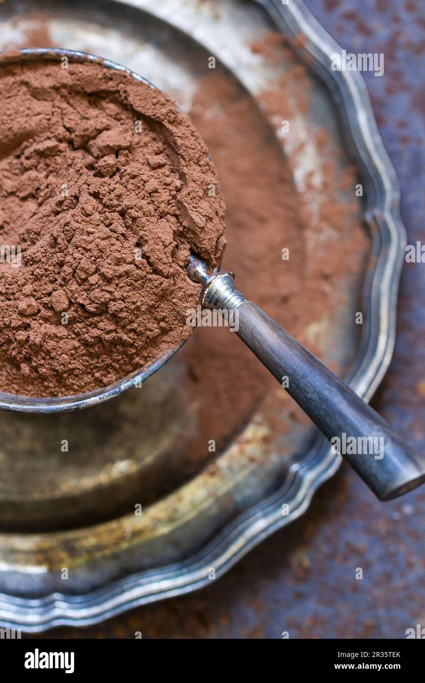 Cocoa powder top close hi-res stock photography and images - Alamy